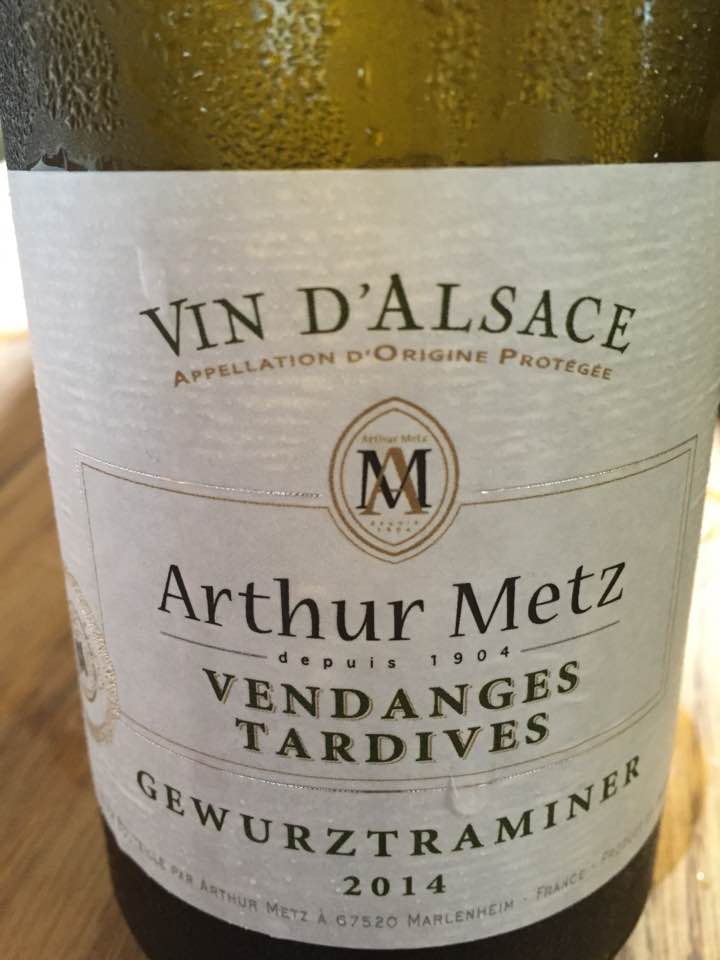 Arthur Metz – Gewurztraminer 2014 – Vendanges Tardives – Alsace | Vertdevin