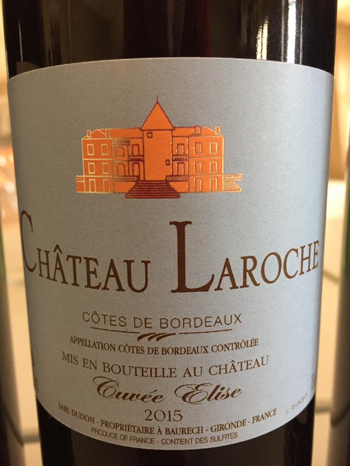 Château Laroche – Cuvée Elise 2015 – Côtes de Bordeaux | Vertdevin